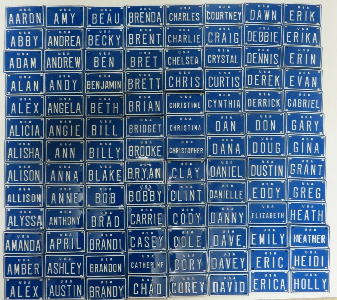 Vintage 70's USA Personalized YOUR NAME Bicycle Bike License Plates Tag ...