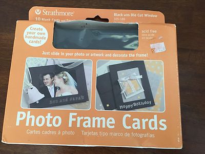 Strathmore Photo Frame Cards 10-Pack Black To Create Your Own Cards New ...