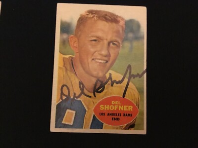 Autographed Topps Del Shofner. DEC. #L-1 | eBay