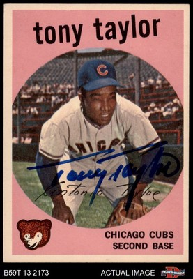 1959 Topps #62 Tony Taylor Cubs AUTO | eBay