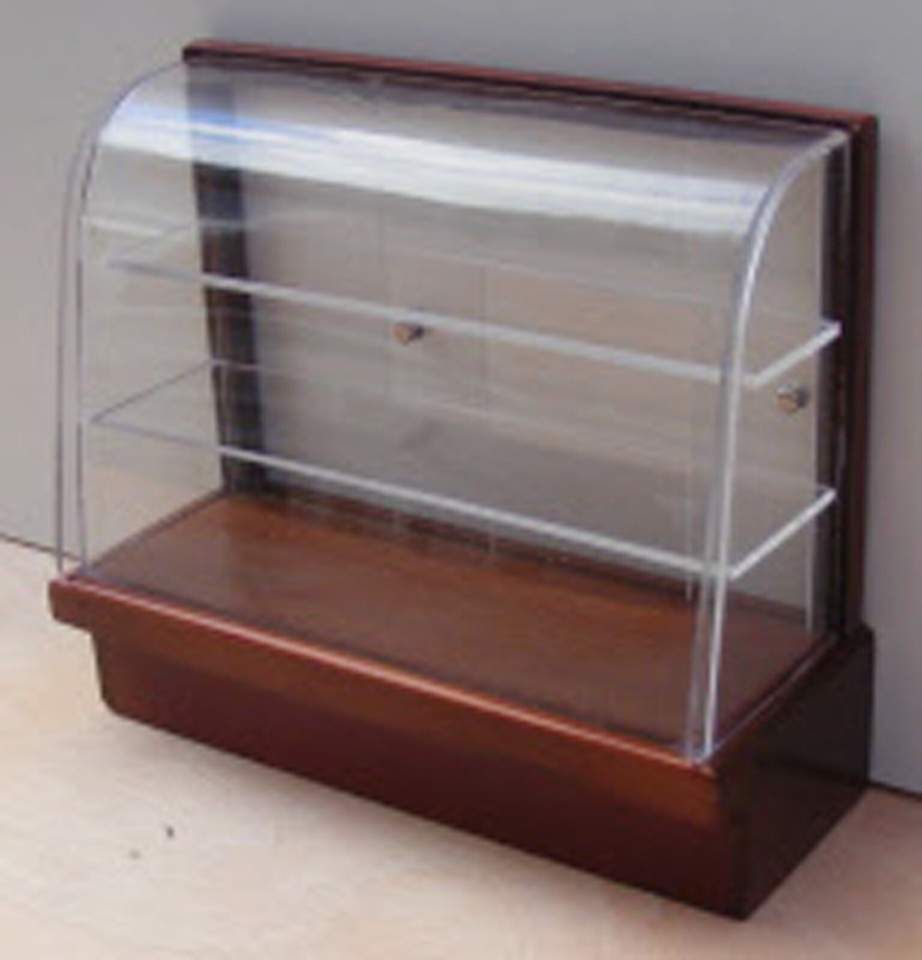 Medium Mahogany Colour Wood And Acetate Display Tumdee 1:12 Scale Dolls ...