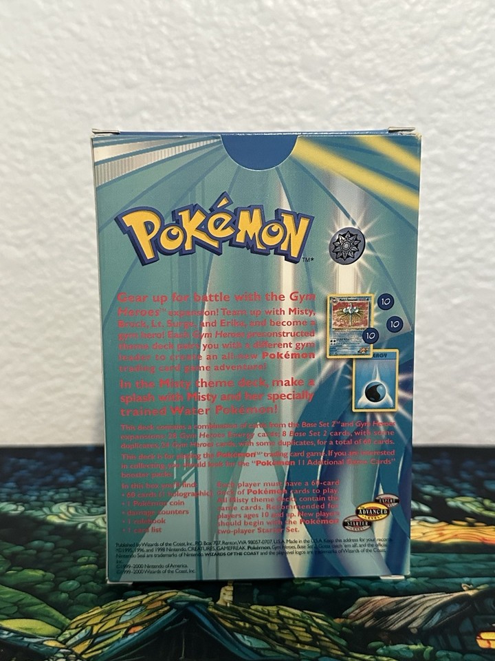 Pokemon TCG Misty Theme Deck – Gym Challenge (2000) – Cards Sealed, Box ...