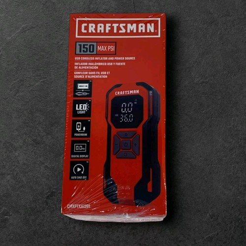 CRAFTSMAN PORTABLE AIR INFLATOR rechargeable 12-VOLT LITHIUM ION ...