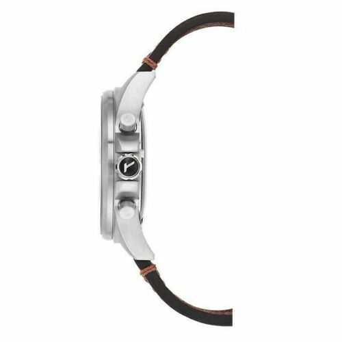 Torgoen T16 Black Chronograph Brown Vintage Leather Strap Pilot Watch ...