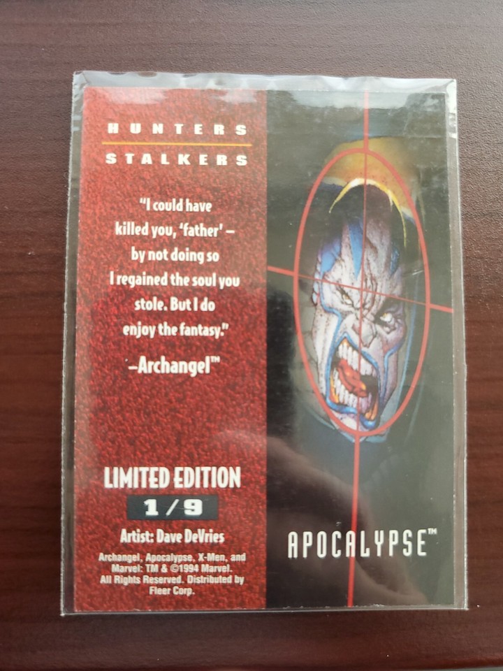 1995 Fleer Ultra Marvel X-Men Apocalypse Hunters and Stalkers Insert | eBay