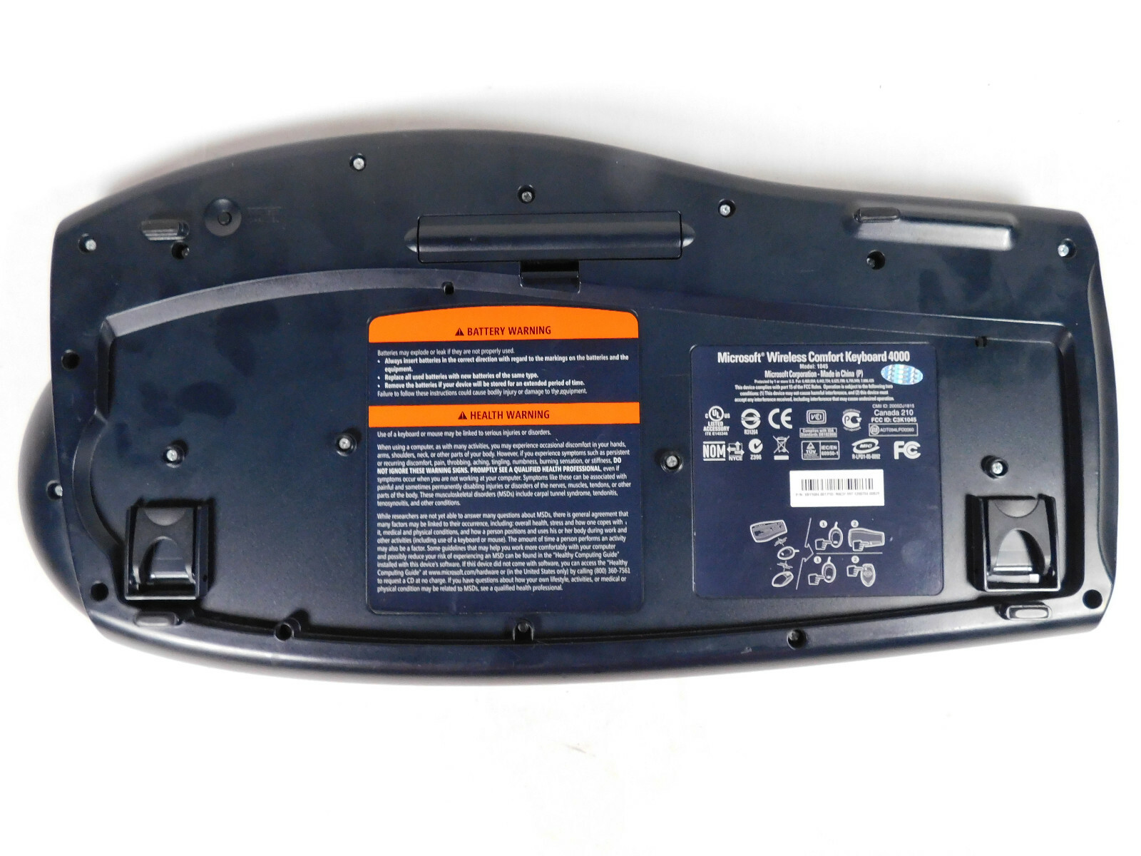 Microsoft Wireless Comfort Keyboard Model 1045 Ergonomic Keyboard only ...