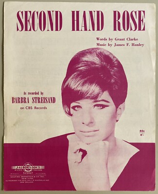 Second Hand Rose - Barbra Streisand - Piano Sheet Music | eBay Australia