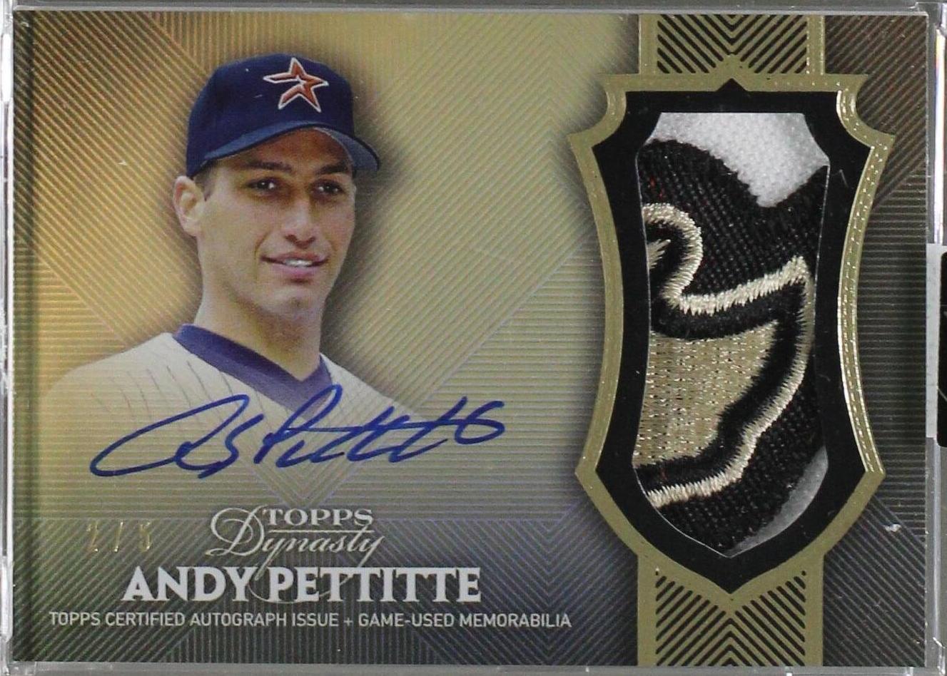 2017 Topps Dynasty - Autograph Patches Andy Pettitte #AP-APT6 Gold /5 ...