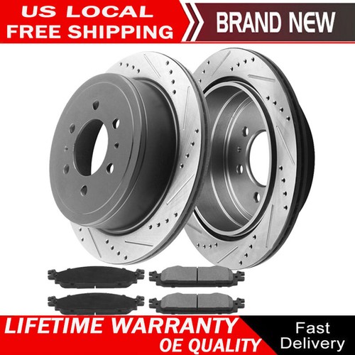 Rear Disc Rotors + Brake Pads for 2005 2006 2007 2008 Ford F-150 ...