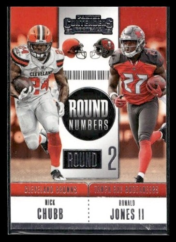 2018 Contenders #RNA-CJ Nick Chubb / Ronald Jones II Rookie Browns | eBay