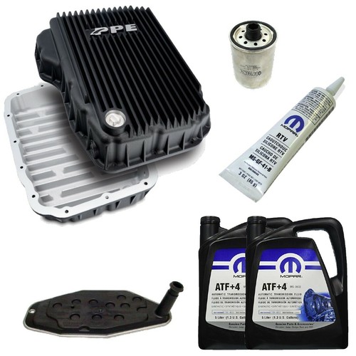 MOPAR 68RFE Transmission Service Kit & PPE Black Deep Pan For 07+ Ram ...