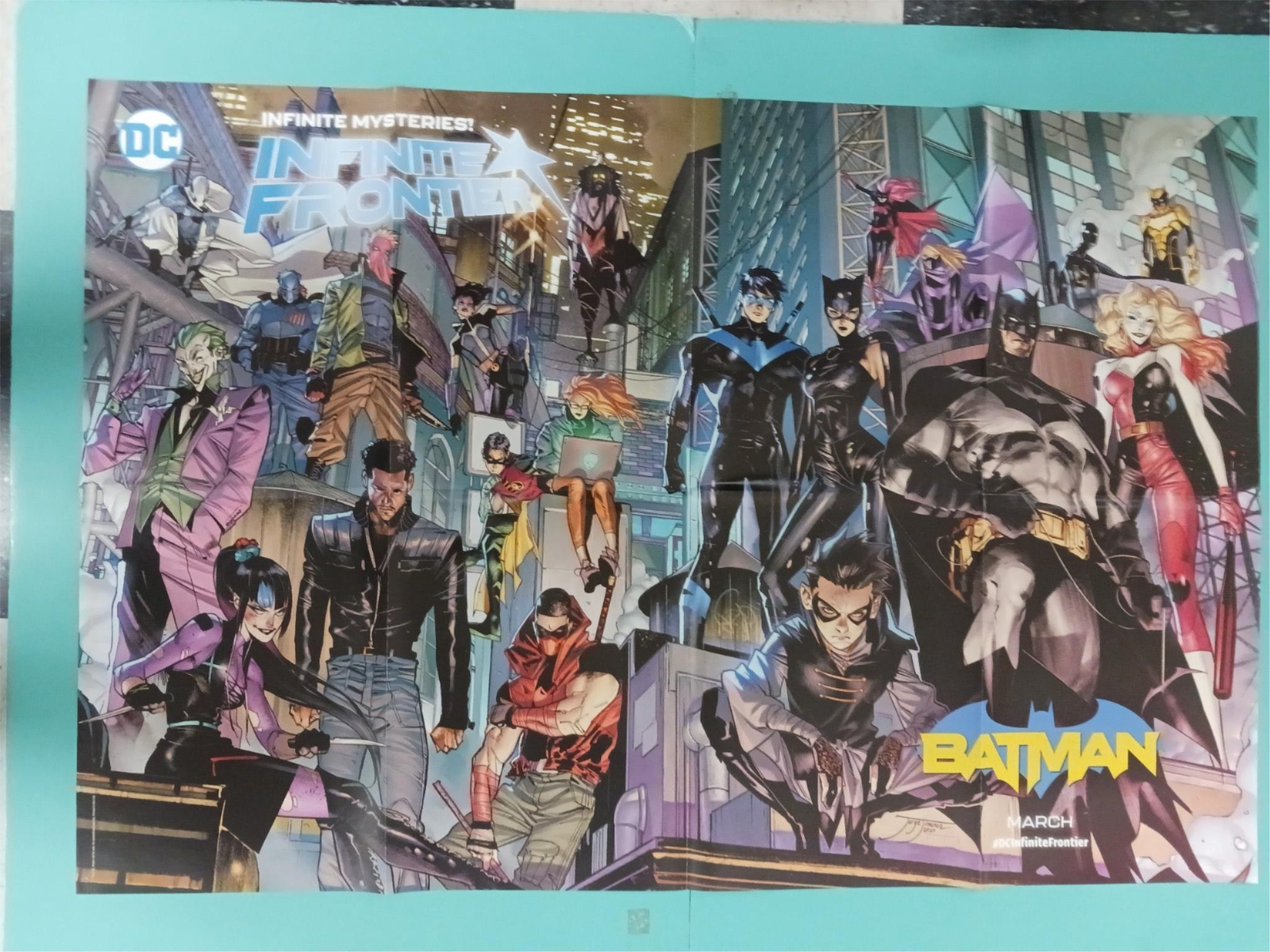 RARE Promo Poster BATMAN HARLEY QUINN ROBINS INFINITE FRONTIER 36x24 DC ...