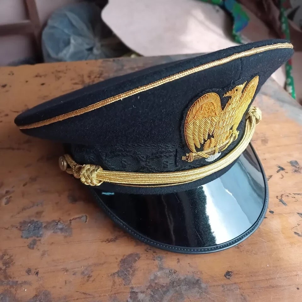 WW2 Italian Fascist Military Visor Cap M1895 Uniform Peak Officer ...