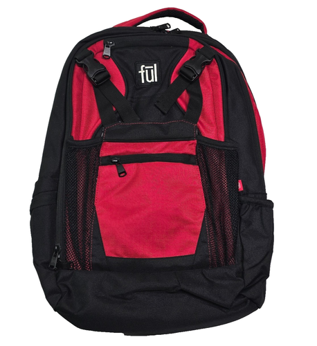 Ful Backpack Computer Air Flow Panel Padded Back Adjustable Straps Red ...