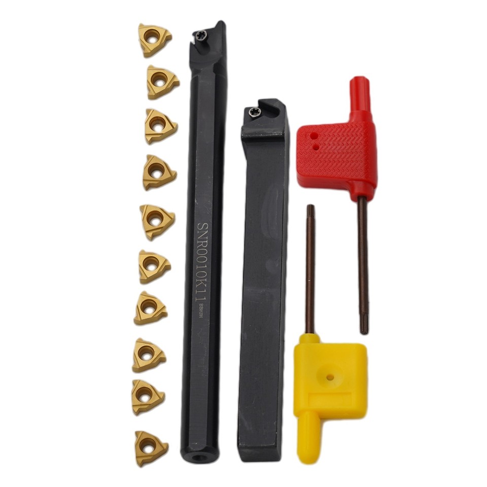 Uk~Lathe Threading Tool External Internal Holder W/ Inserts Wrench-Set 11ER,AG60 | eBay Australia