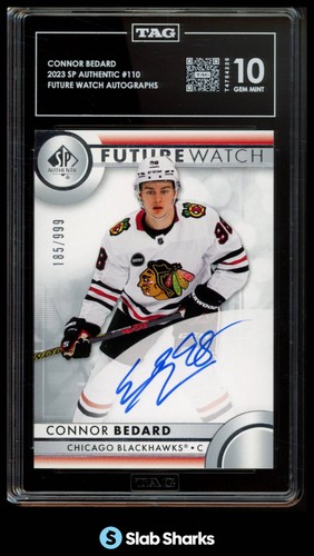 2023 SP AUTHENTIC #110 CONNOR BEDARD FUTURE WATCH AUTO ROOKIE RC /999 ...