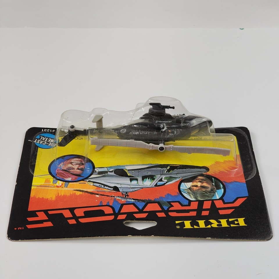 Ertl AIRWOLF Helicopter Die Cast 1/64 Scale #1231 New MOC 1984 Vtg Toy ...