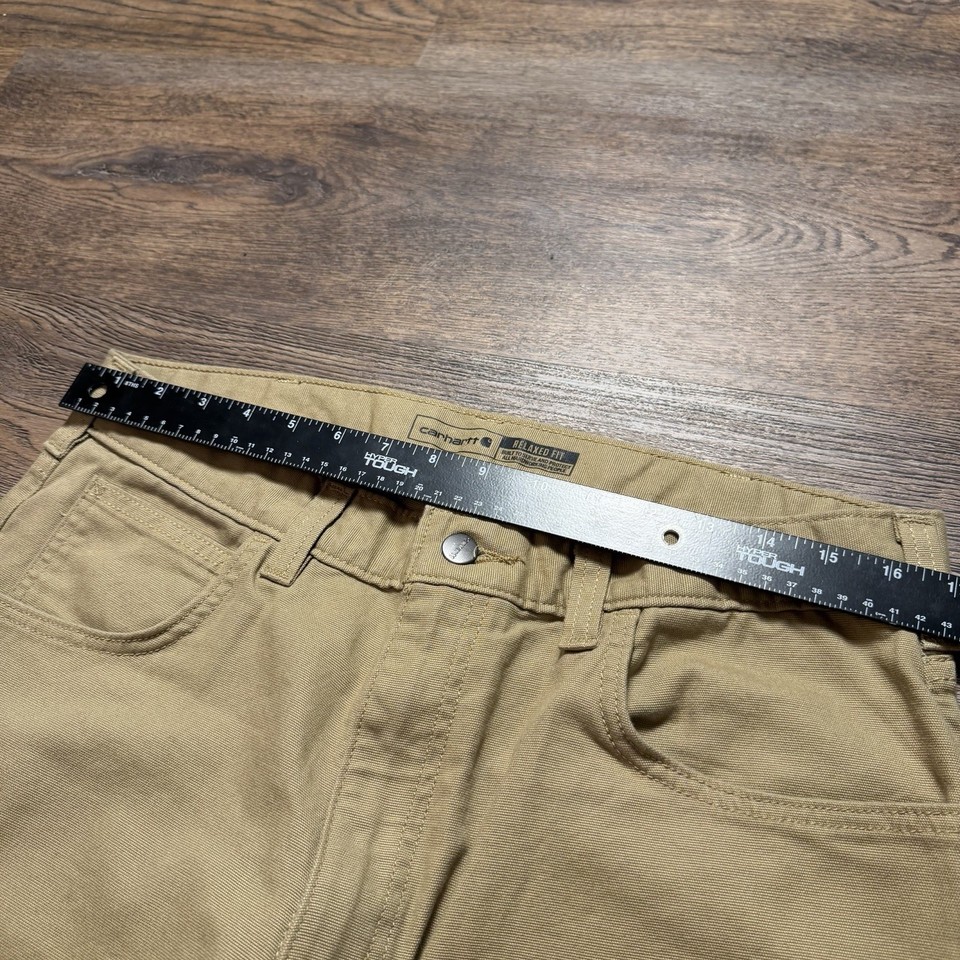 Carhartt Rugged Flex Relaxed Fit Men’s Work Canvas Pants 34X34 Beige ...