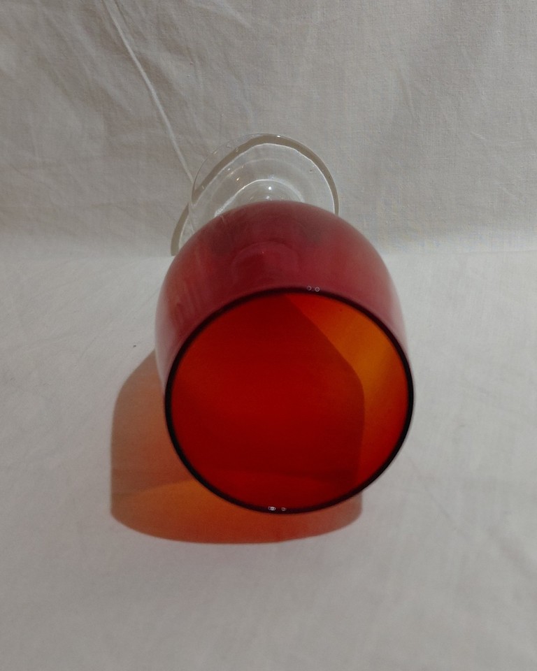Vintage Ruby Red Glass/Vase Twist Stem | eBay Australia