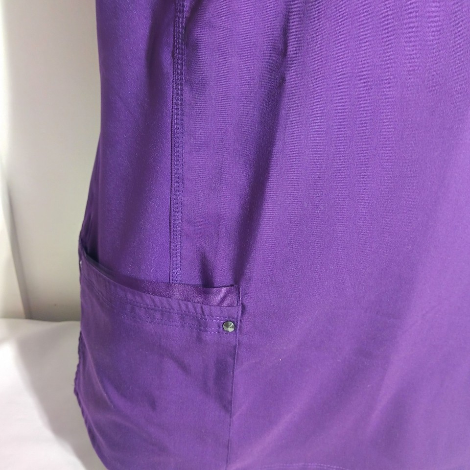 Healing Hands Purple Label Yoga Fit Scrub Top Purple Women's Size XL | eBay