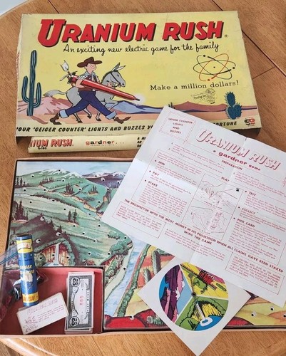 Vintage Rare 1950's Uranium Rush Board Game WITH ORIGINAL PLAYING INSTRUCTIONS! | eBay