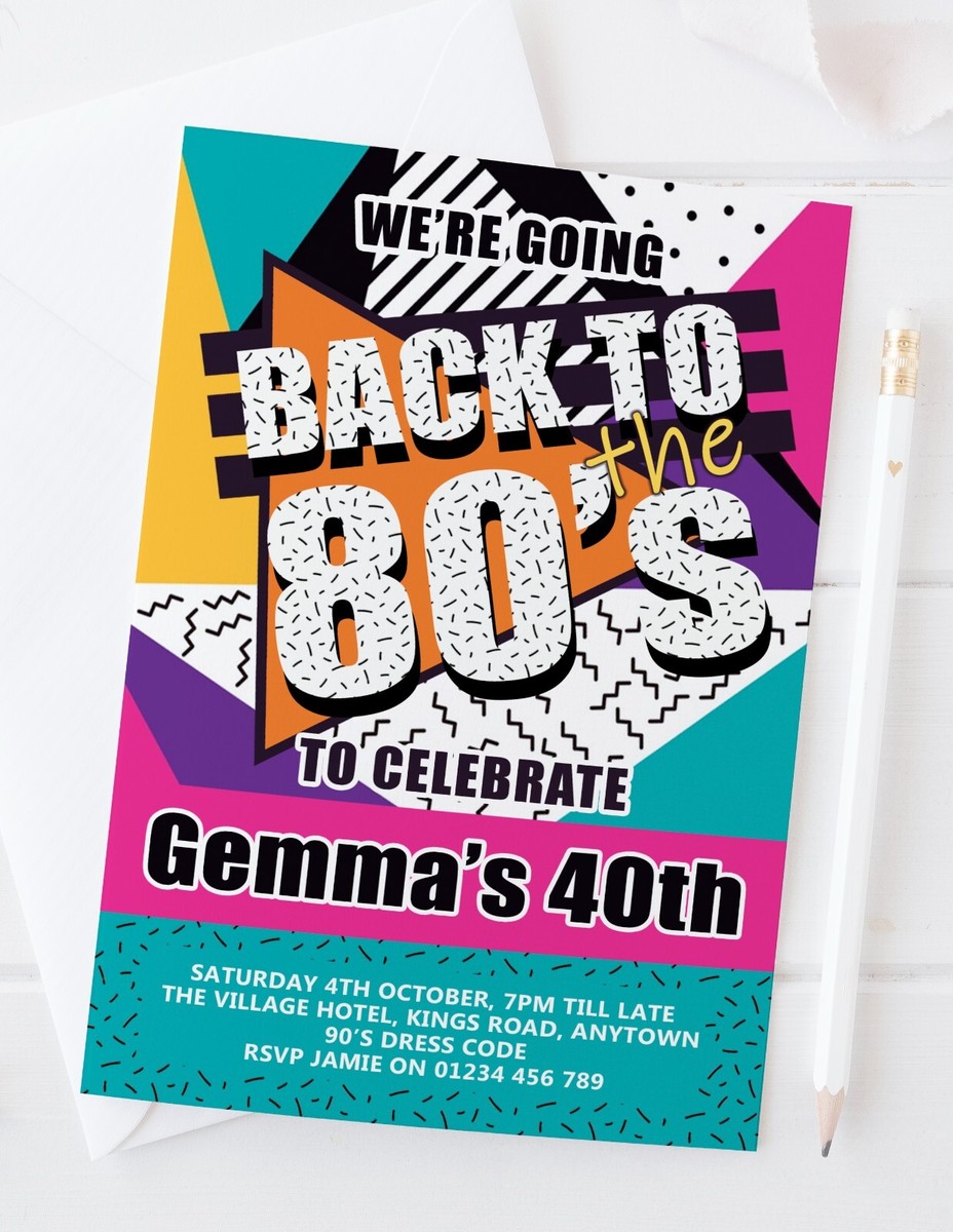 80s Theme Party Invitation Wording