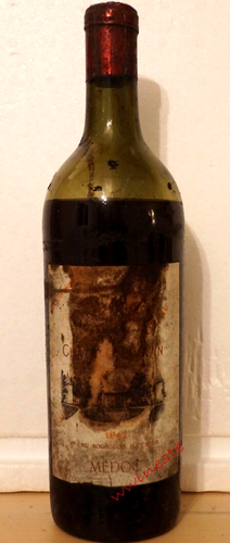 vin Bordeaux Château LIVRAN 1941 Medoc rouge bouteille 75cl wein wein ...