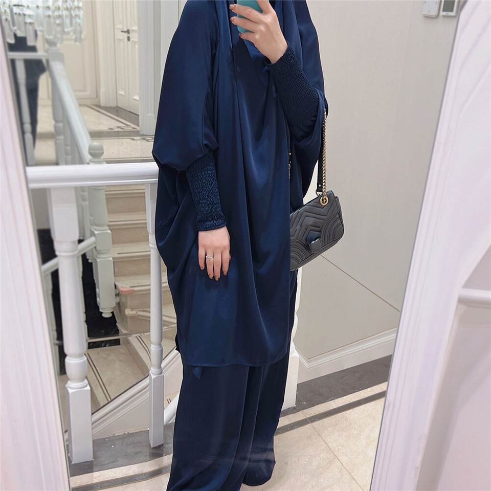 Khimar Hijab Overhead Burqa Caftan Abaya Muslim Women Prayer Set ...