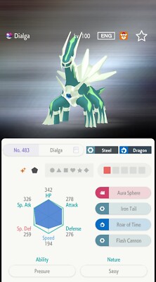 SHINY Dialga Pokemon Home or Bank | SAME DAY DELIVERY Nintendo Switch ...