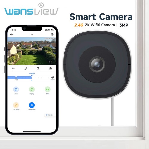 Wansview 2K 3MP Window Camera WIFI Wireless Security Camera Color Night ...