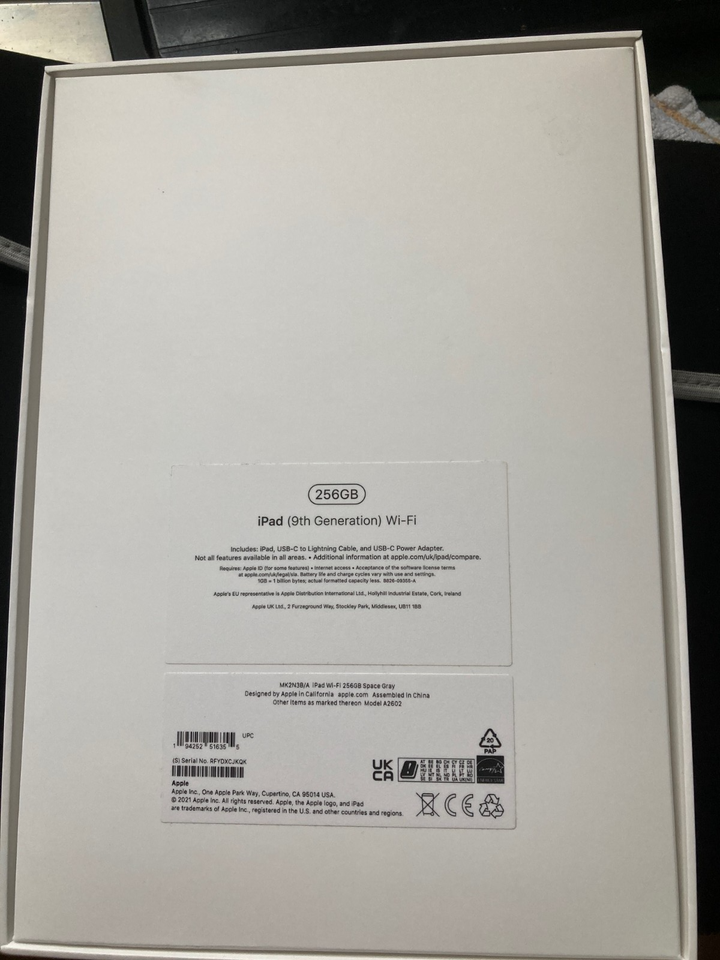Apple iPad 256GB 9TH GENERATION EMPTY BOX | eBay UK