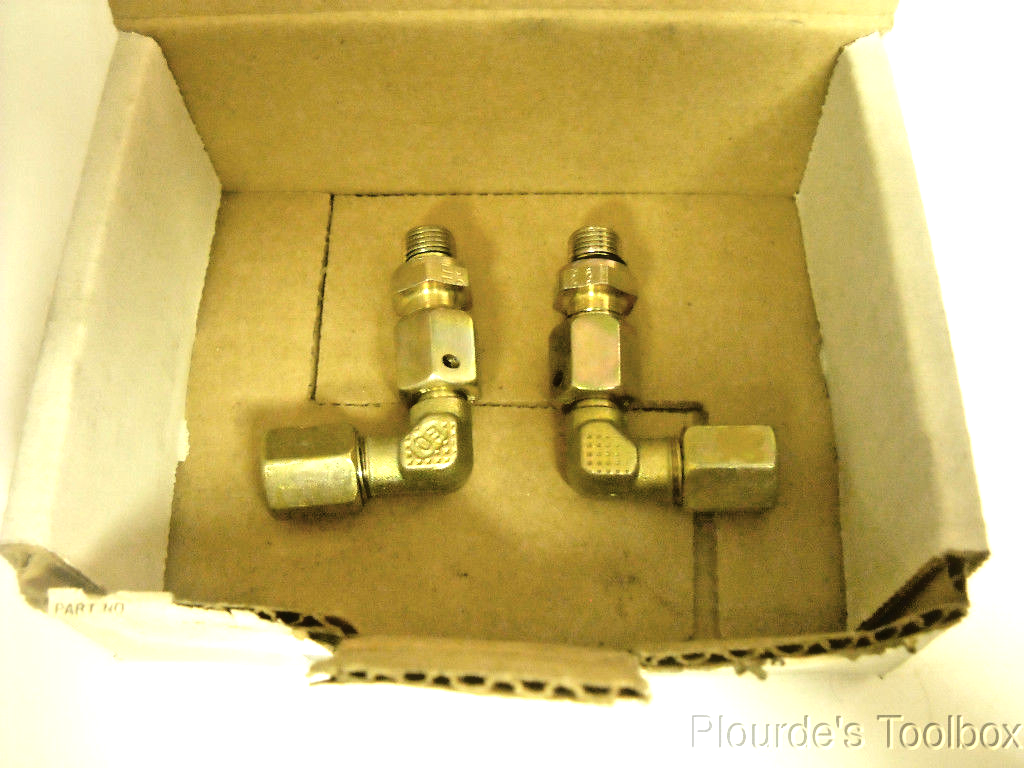 Lot of (2) New 6mm Parker Hydraulic Swivel Elbow EO2 Fitting ...