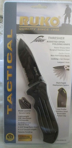 NIP RUKO Thresher Tactical Assisted Open Folding Knife 3 3/8" Blade | eBay