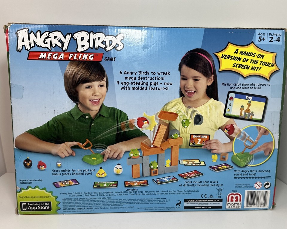 Angry Birds MEGA FLING 2011 Tested All Game Pieces Complete No ...