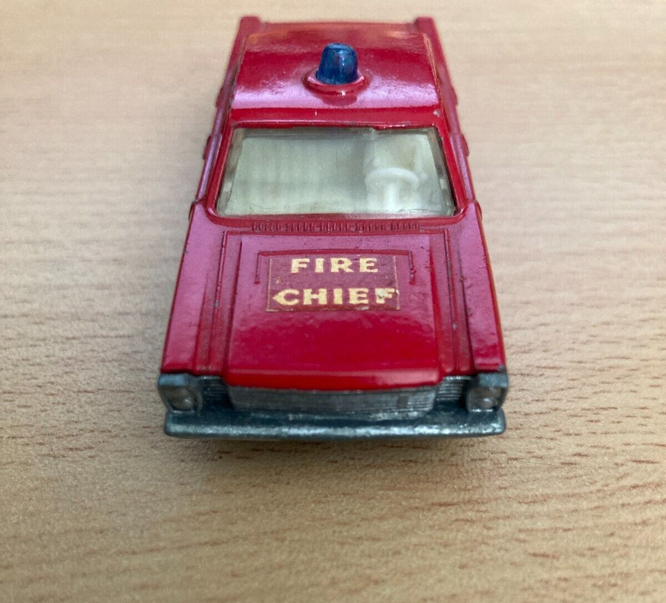 Matchbox Lesney No. 59 Ford Galaxie Fire Chief Car Blue Dome Light | eBay