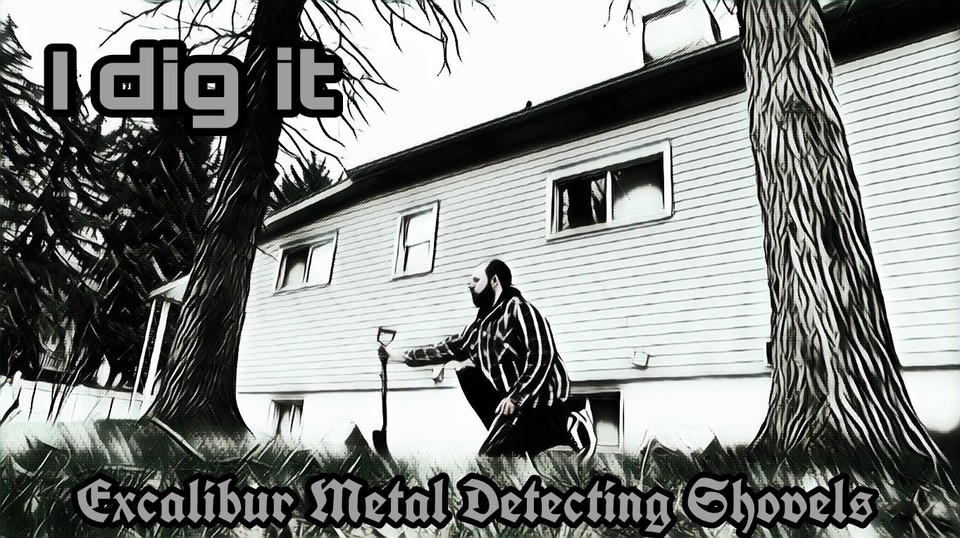 Excalibur Metal Detecting Shovel Digging Tool Left Side Serrated Blade ...