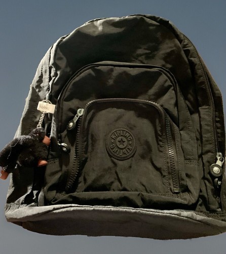 KIPLING BLACK BACKPACK SCHOOL BAG TRAVEL LARGE EXPANDABLE PADDED ...
