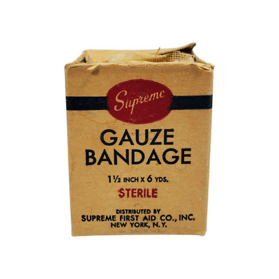 VTG Supreme First Aid Co. Gauze Bandage Prop Collectible | eBay