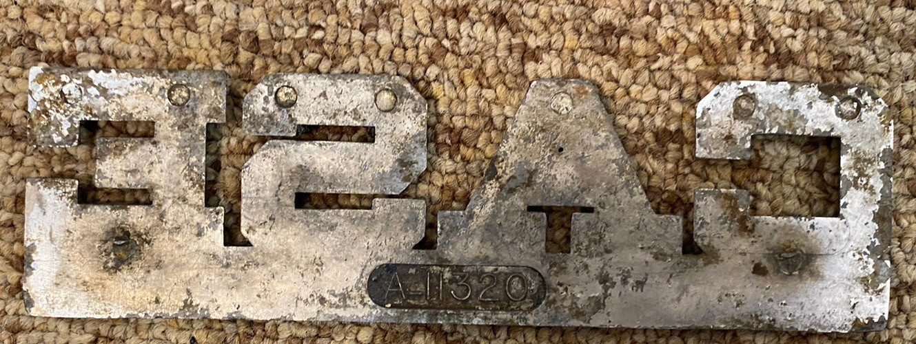 Vintage JI Case Tractor Hood Emblem OEM Part CASE Racine Wisconsin USA ...