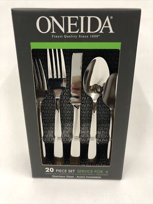 Oneida Monolith 20 PC Stainless Steel 18/0 Everyday Flatware Service for 4 NEW | eBay