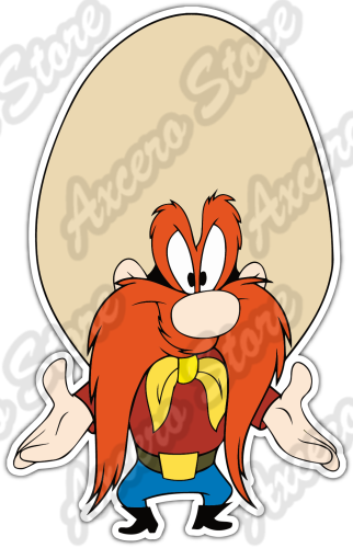 Yosemite Sam Gun Funny Cartoon Car Bumper Vinyl Sticker Decal 3.5"X5 ...