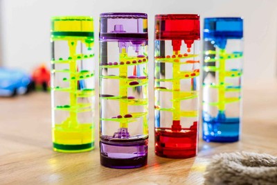 Spiral Liquid Timer Visual Autism ADHD Fidget Toy Sensory Calming ...