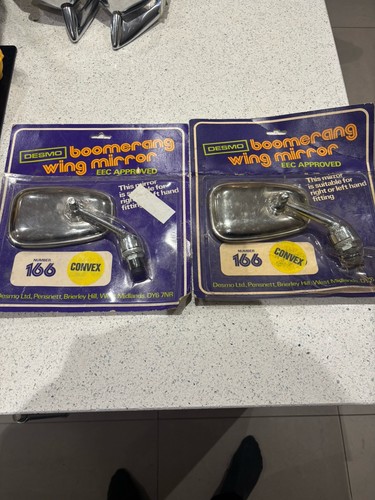 Pair Desmo Wing Mirrors Morris Minor Mini Cooper Rover P5 Jaguar MK2 ...