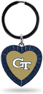 Georgia Tech Keychain Rhinestone Heart Decal Emblem Team Color ...