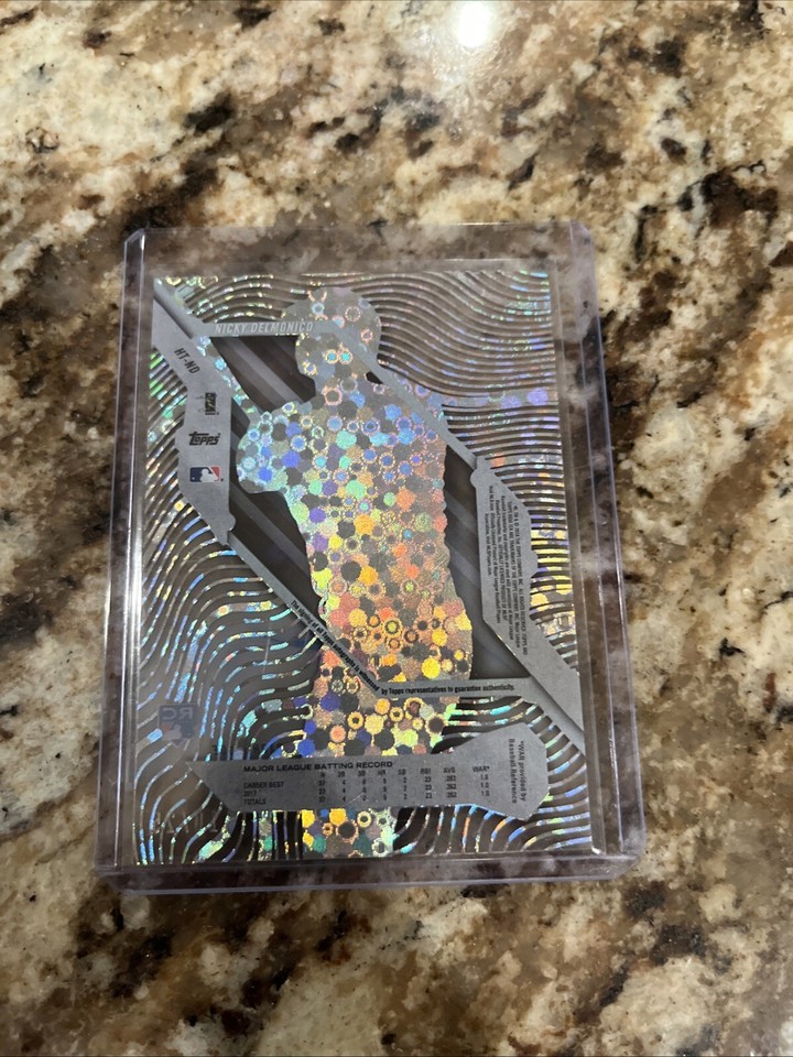 2018 Topps High Tek Nicky Delmonico Orange Orbit Diffractors Auto Card ...