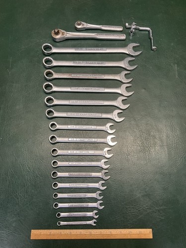 Craftsman SAE -VV- 12 Pt Combination Wrench Set w/ Wrenches ~ USA up to ...