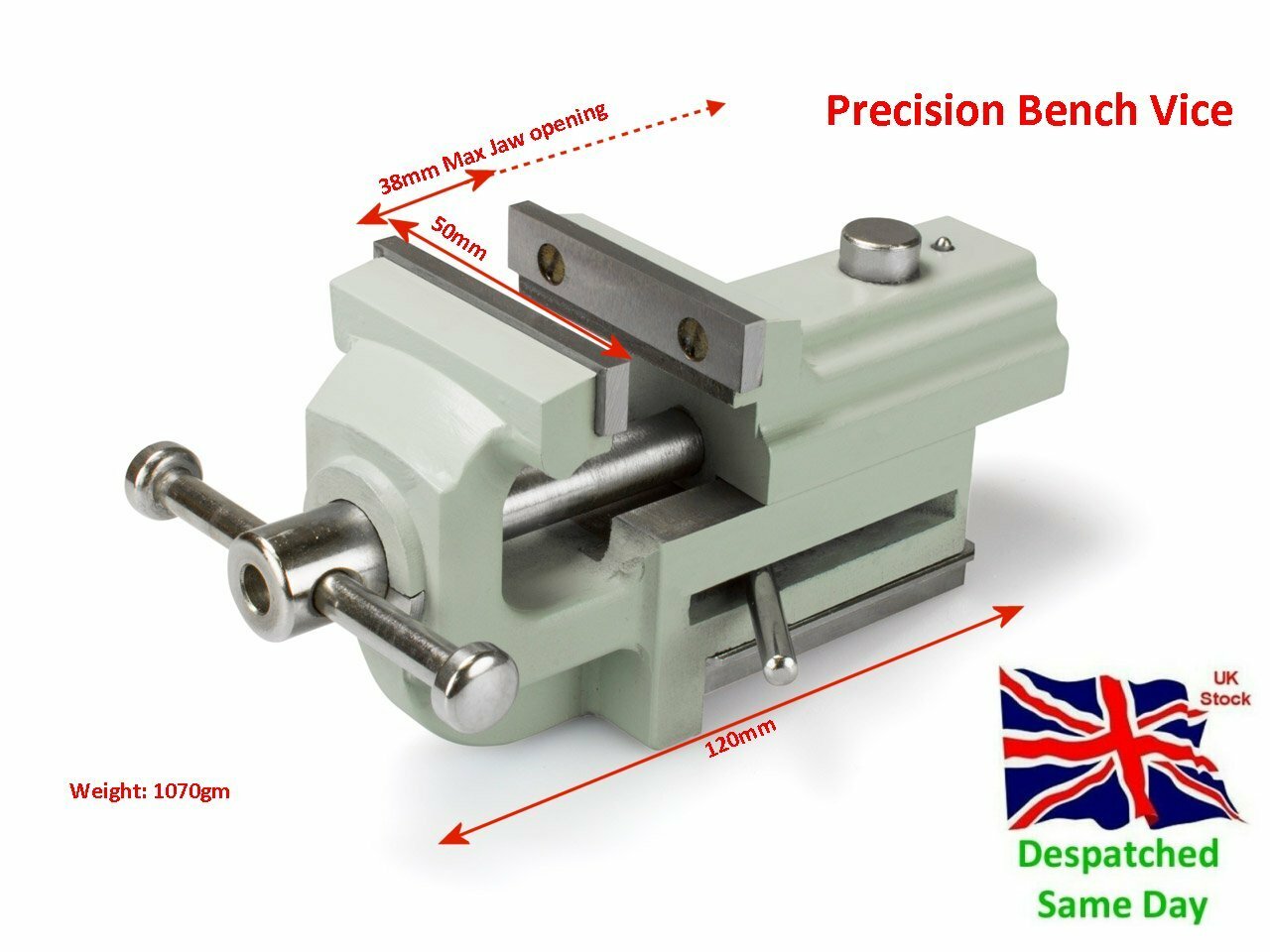 Watchmakers Precision Bench Vice 38mm Jaw All Steel Mini EXCELLENT ...