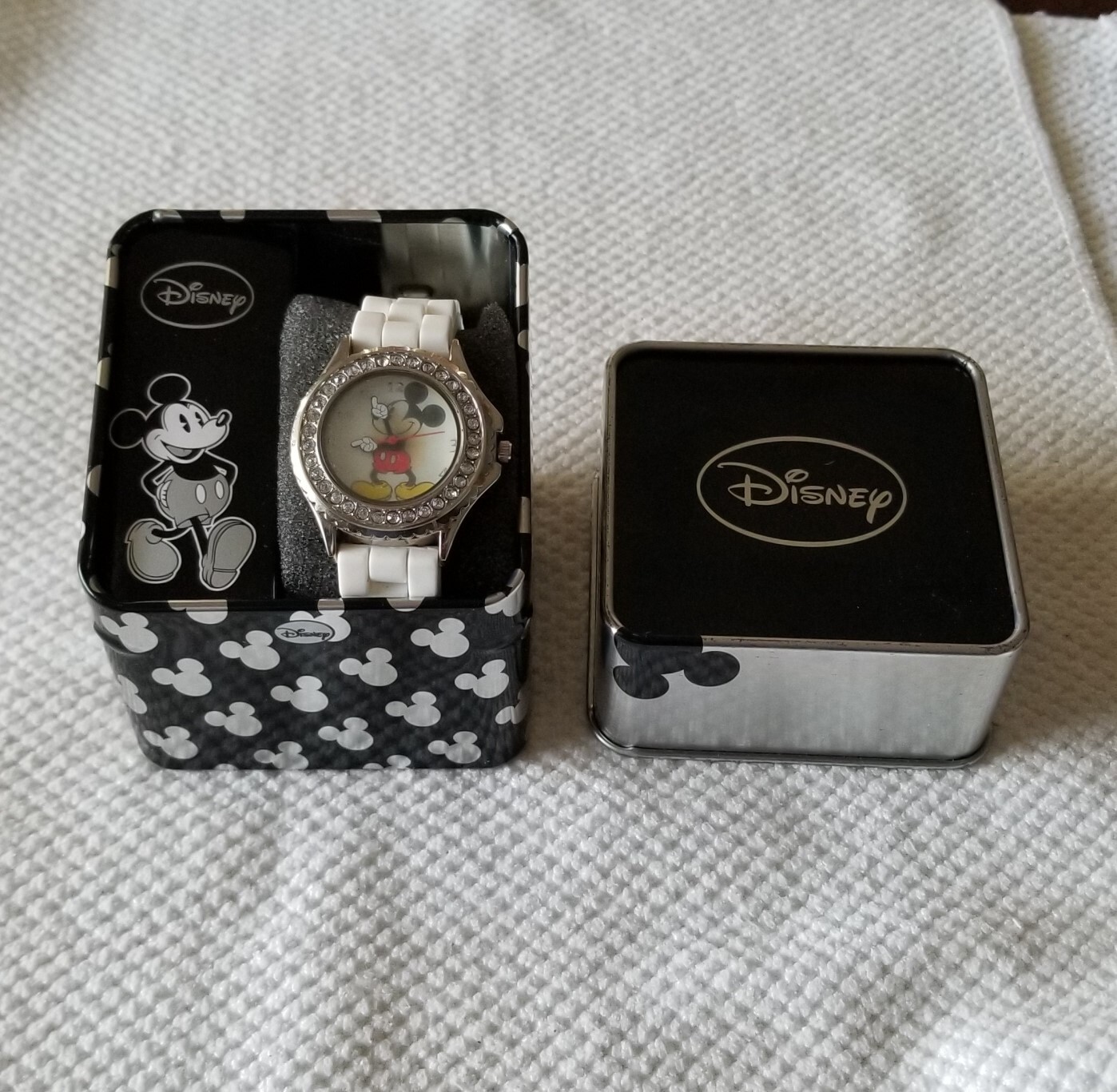 Disney Silver Tone Mickey Mouse Watch Crystal Bezel 5.5"-7" NOS New ...