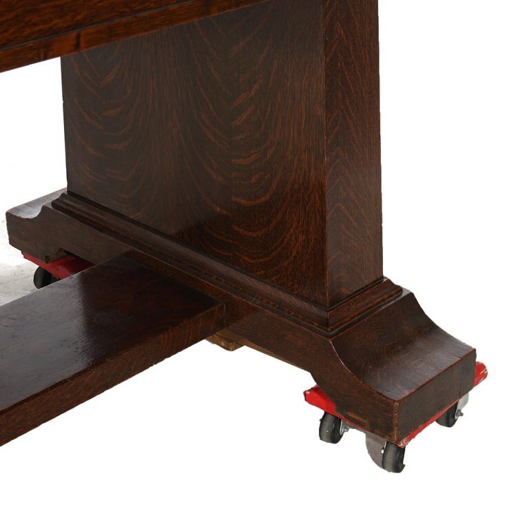 Antique Stickley School Arts & Crafts Mission Oak Conference Table ...