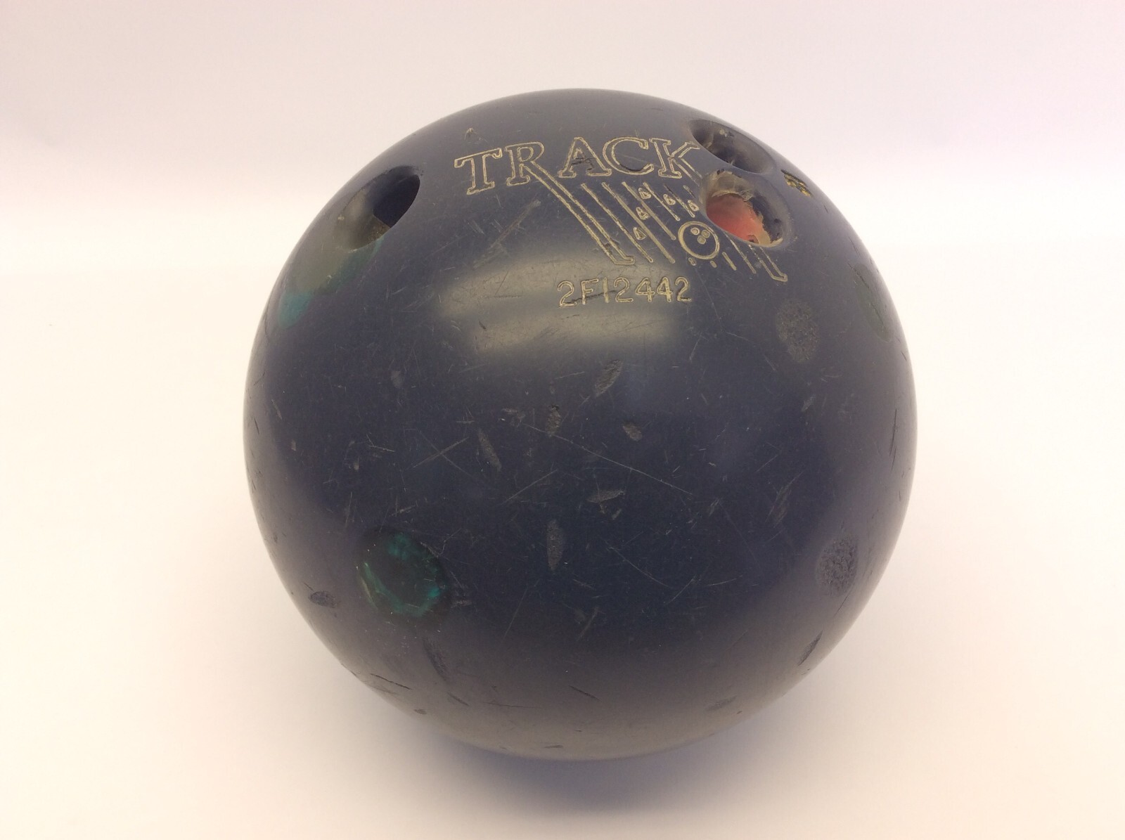 Used Bowling Ball Trackster Track 12 Pound 2F12442 Navy Blue Vintage | eBay